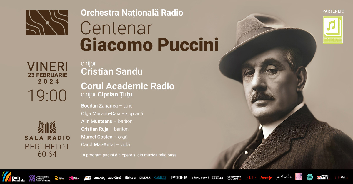 „PUCCINI 100”: seară de gală la Sala Radio