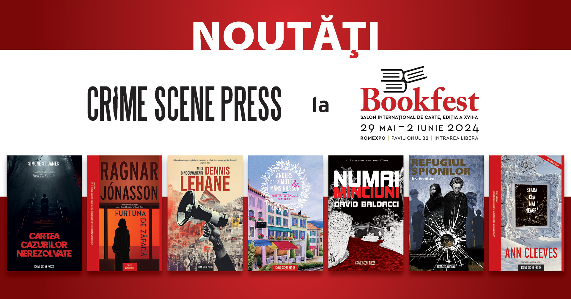 Crime Scene Press vine la Salonul Internațional de Carte Bookfest cu ...