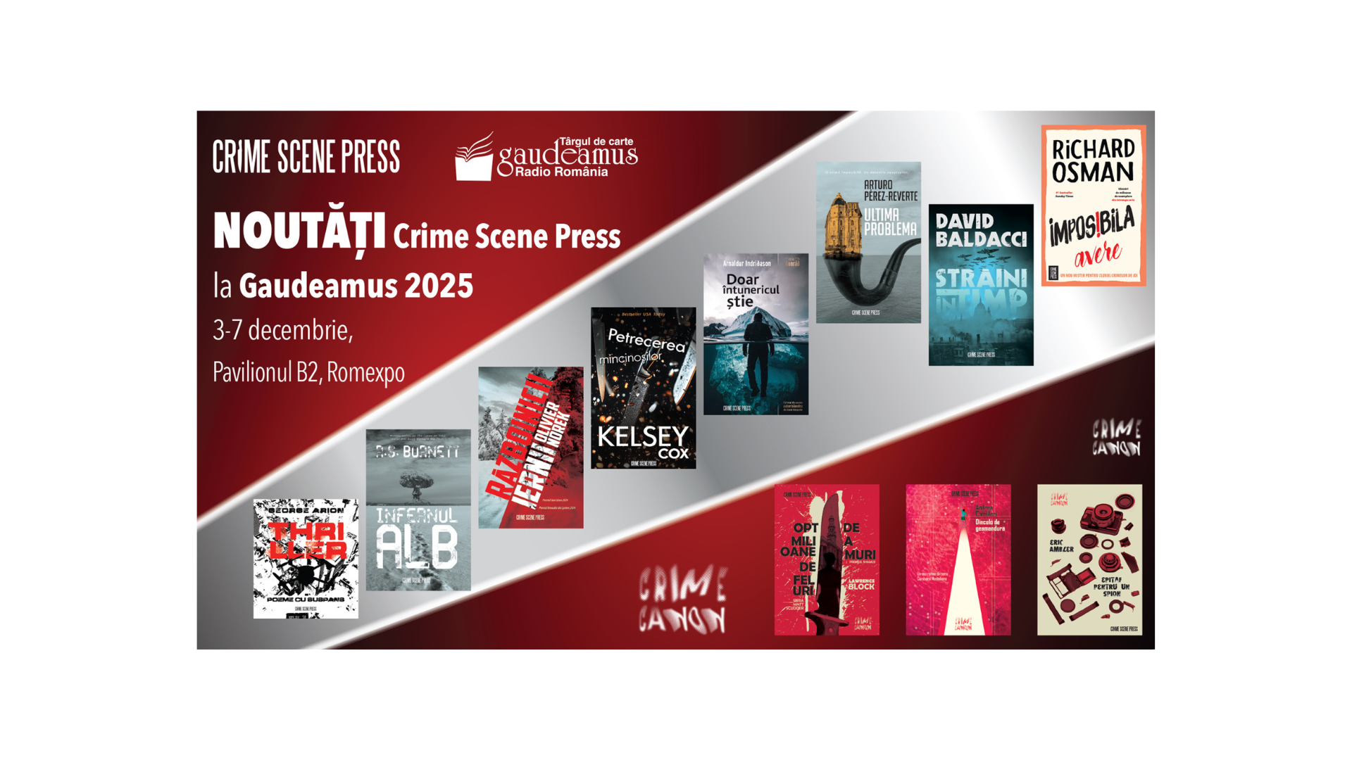 Crime Scene Press vine la Târgul de Carte Gaudeamus 2025 cu noi titluri ...